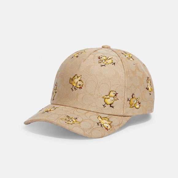 Coach | Accessories | Coach Signature Jacquard Baseball Hat With Chick ...